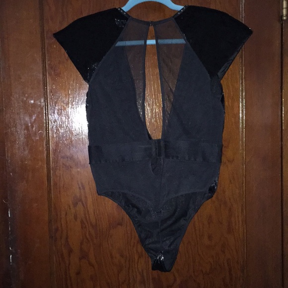 Victoria's Secret | Tops | Deep V Black Body Suit From Victorias Secret ...